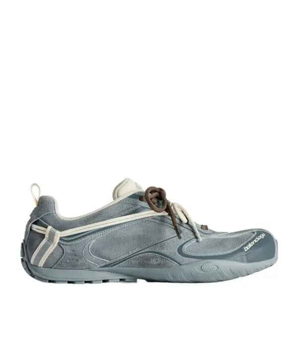 Balenciaga Radar Velvety Sneaker In Grey/off White/brown