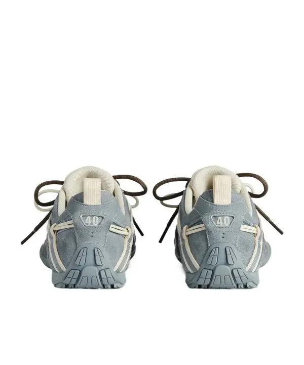 Balenciaga Radar Velvety Sneaker In Grey/off White/brown