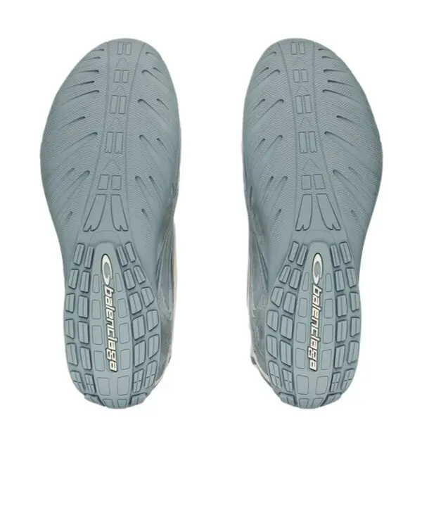 Balenciaga Radar Velvety Sneaker In Grey/off White/brown
