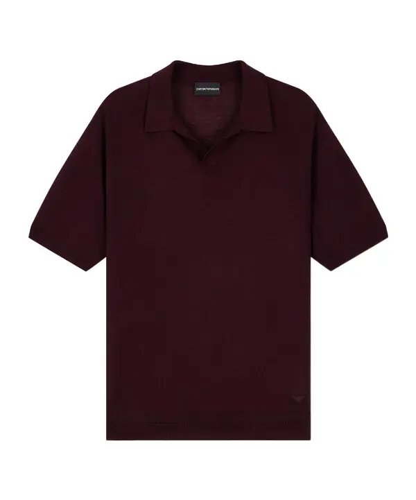 Emporio Armani Virgin Wool And Silk Polo Neck Sweater