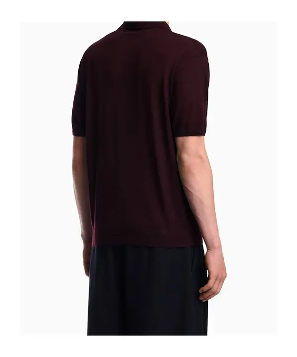 Emporio Armani Virgin Wool And Silk Polo Neck Sweater