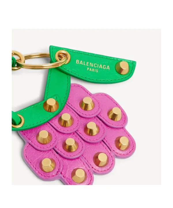 Balenciaga Le City Raspberry Keychain/charm In Vivid Green