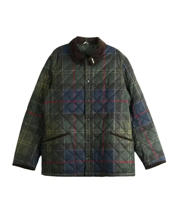 Barbour Classic Quilted Jacket With Check Pattern