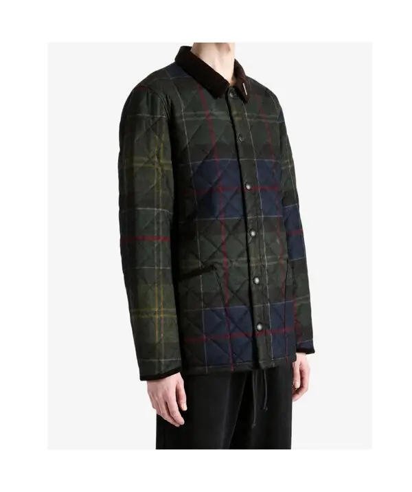 Barbour Classic Quilted Jacket With Check Pattern