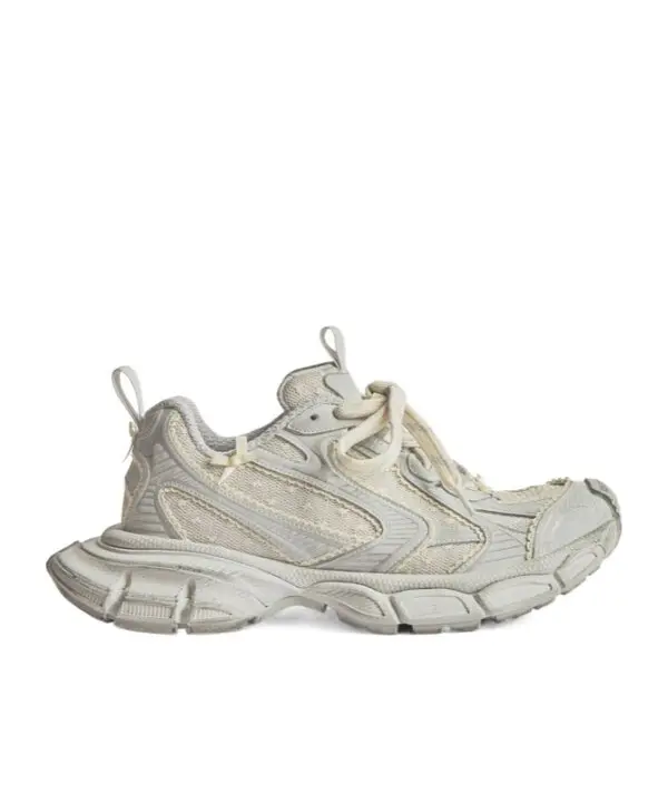 Balenciaga 3xl Tulle Sneaker In Grey/yellow