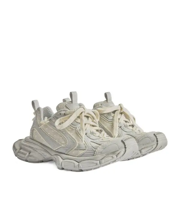 Balenciaga 3xl Tulle Sneaker In Grey/yellow