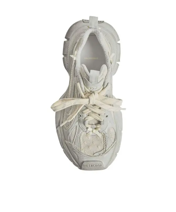 Balenciaga 3xl Tulle Sneaker In Grey/yellow