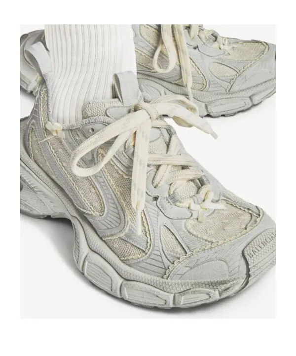 Balenciaga 3xl Tulle Sneaker In Grey/yellow