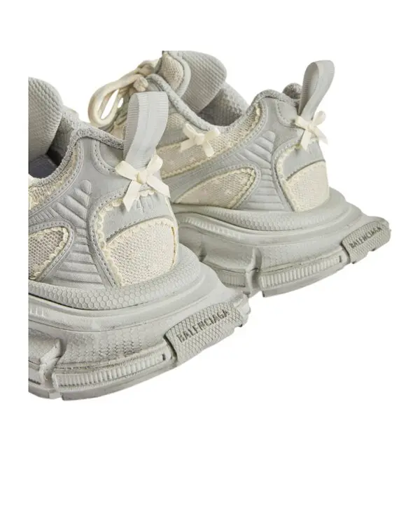 Balenciaga 3xl Tulle Sneaker In Grey/yellow