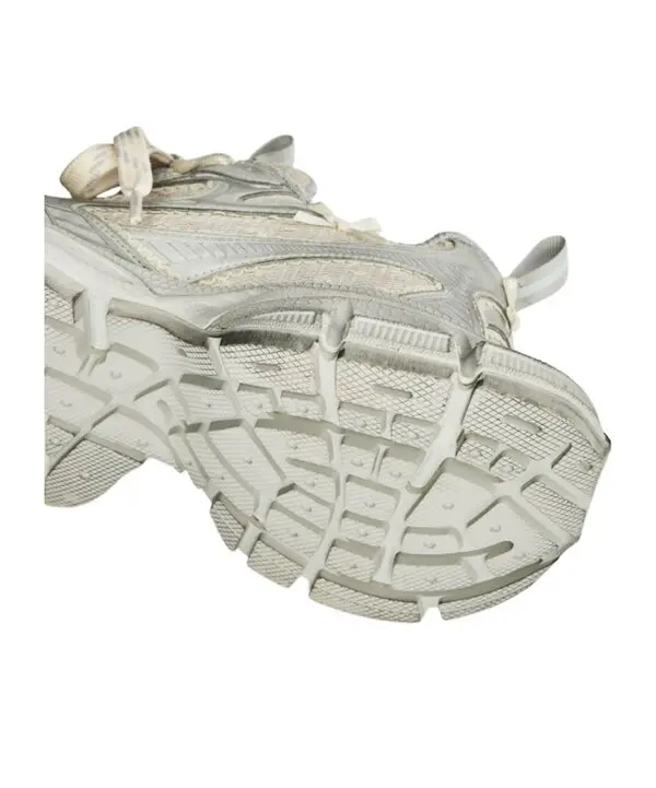 Balenciaga 3xl Tulle Sneaker In Grey/yellow