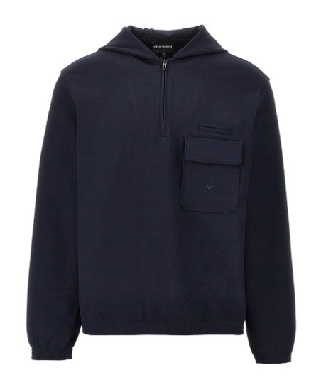 Emporio Armani Piqué Jersey Hoodie - No