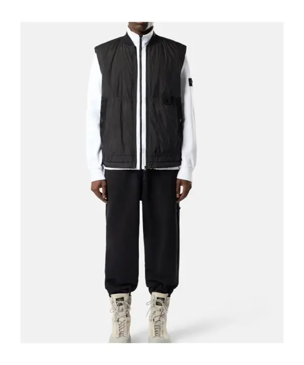 Stone Island Wind-resistant Padded Vest With Anti-drop