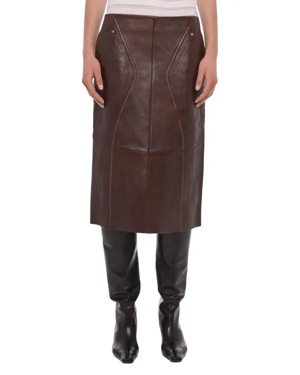 Helmut Lang Solid-color Skirt