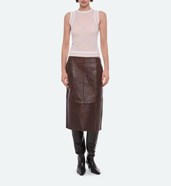 Helmut Lang Solid-color Skirt