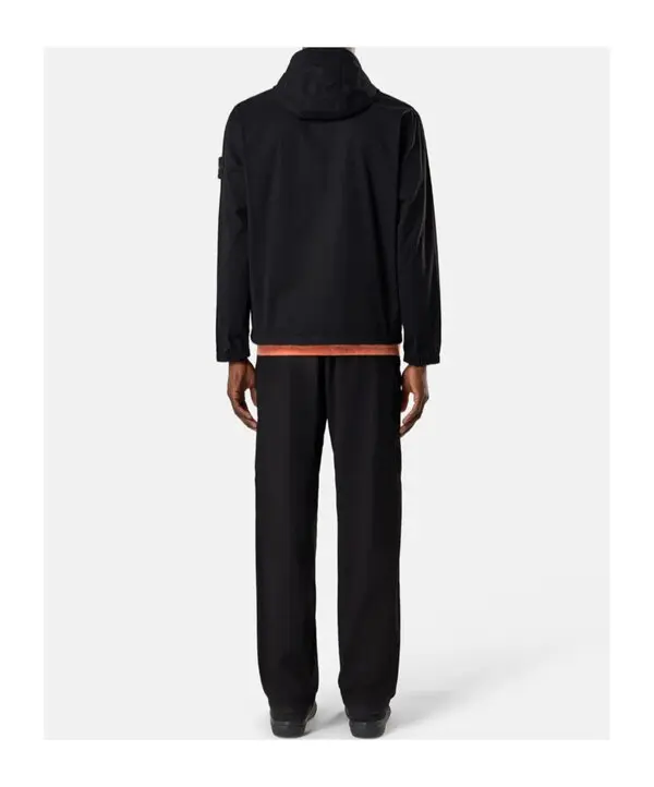 Stone Island Comfort-fit Hooded Zip-up Overshirt With Chest Pockets