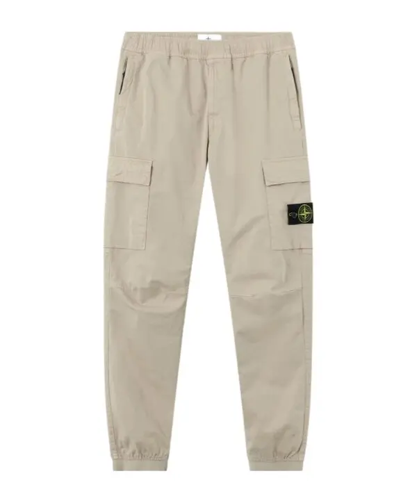 Stone Island Regular-tapered-fit Jogger Trousers With Elastic Waist - Sand-colored