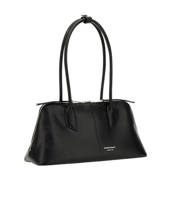 Emporio Armani Handbag In Smooth Leather With Top Handles And A Zip Closure