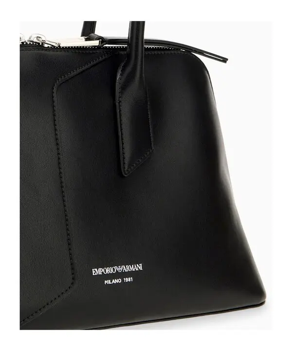 Emporio Armani Handbag In Smooth Leather With Top Handles And A Zip Closure