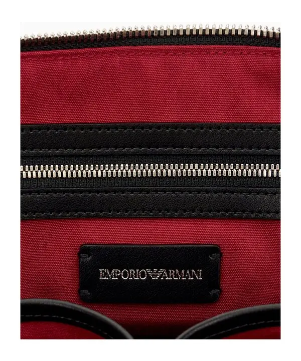 Emporio Armani Handbag In Smooth Leather With Top Handles And A Zip Closure