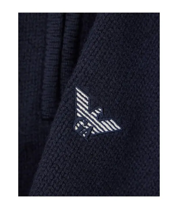 Emporio Armani Shaved Virgin Wool Sweater Hong Kong Capsule Collection - Navy Blue