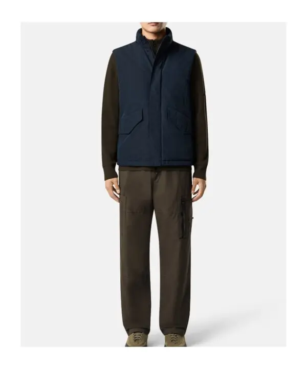 Stone Island Padded Vest With Packable Hood And Anti-drop