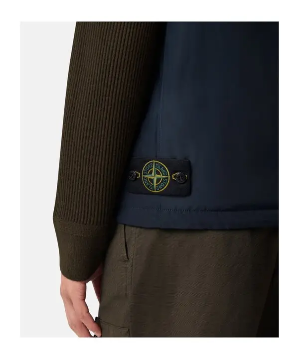 Stone Island Padded Vest With Packable Hood And Anti-drop