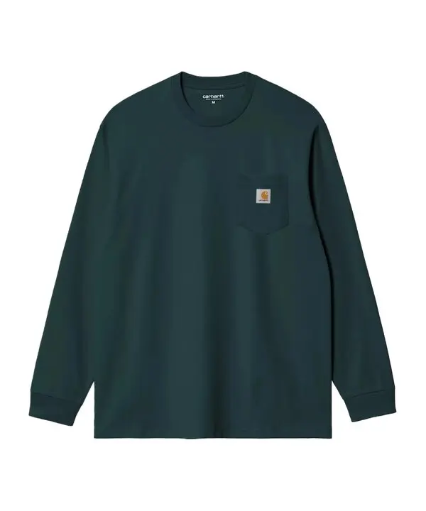 Carhartt Pocket Long Sleeve T-shirt - Deep Lagoon