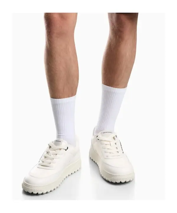 Emporio Armani Logo-tag Cleated-sole Sneakers