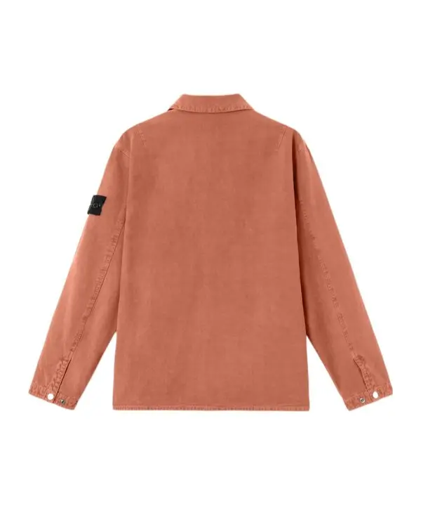 Stone Island Comfort-fit Snap-front Overshirt With Chest Pocket