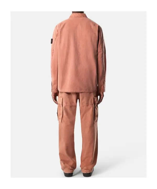 Stone Island Comfort-fit Snap-front Overshirt With Chest Pocket