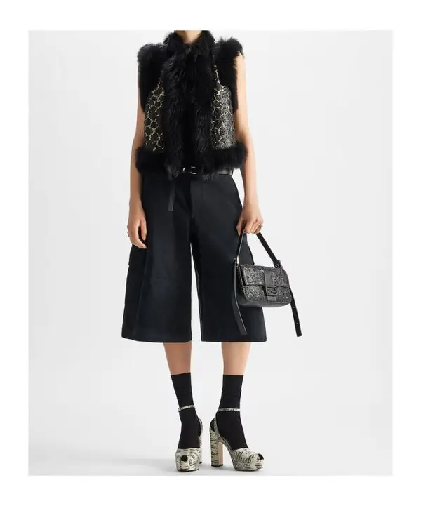 Fendi Cotton Shorts - Black
