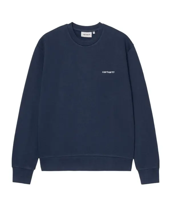 Carhartt Work In Progress Script Embroidery Sweatshirt - Blue