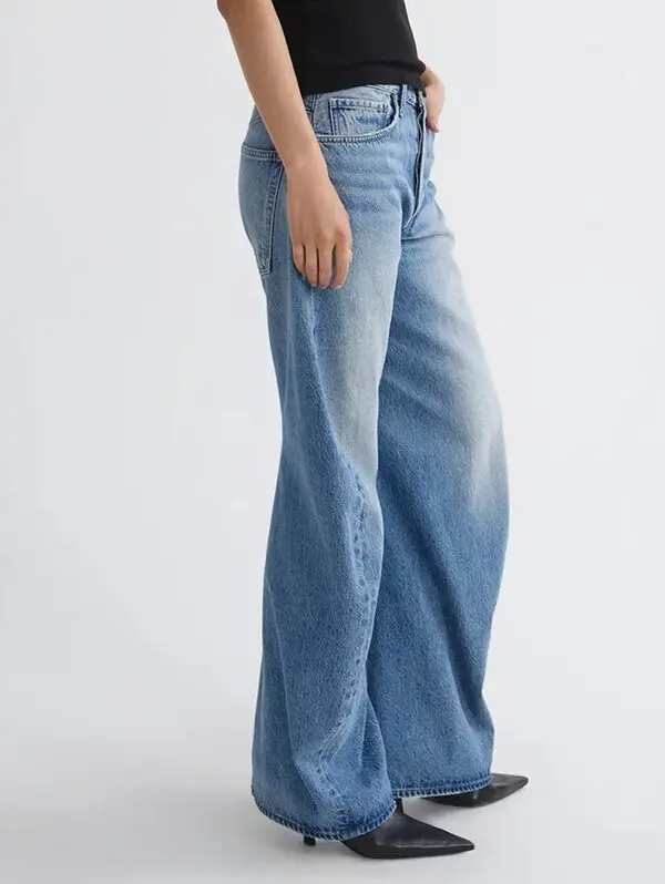 AGOLDE Vintage Wash Curved Wideleg Jeans