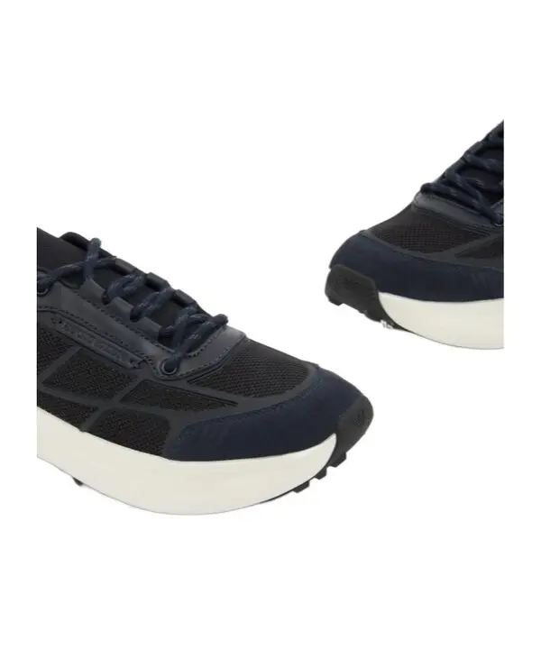 Emporio Armani Mesh And Suede Detail Lace-up Sneakers