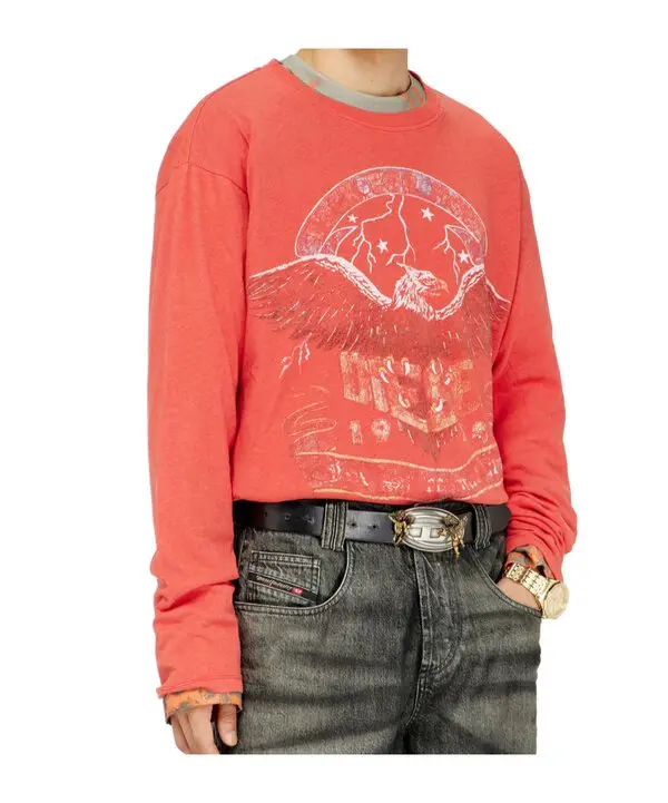 DIESEL® Long-sleeve T-shirt With Concert Graphics
