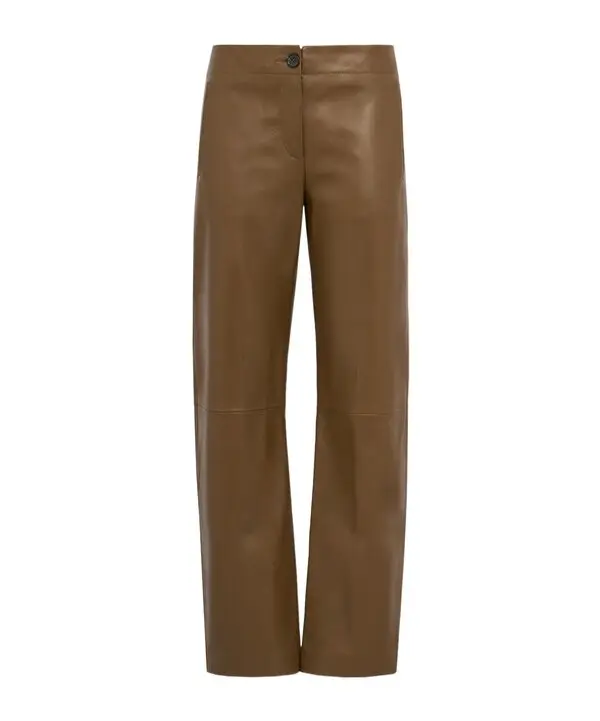 Khaite High Waist Straight Leg Pants - No