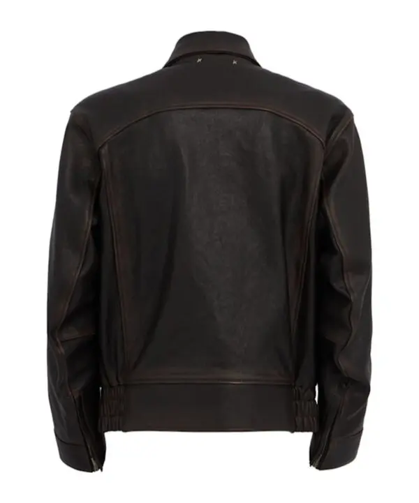 GOLDEN GOOSE Fine Collar Leather Jacket