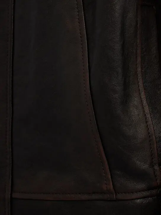 GOLDEN GOOSE Fine Collar Leather Jacket