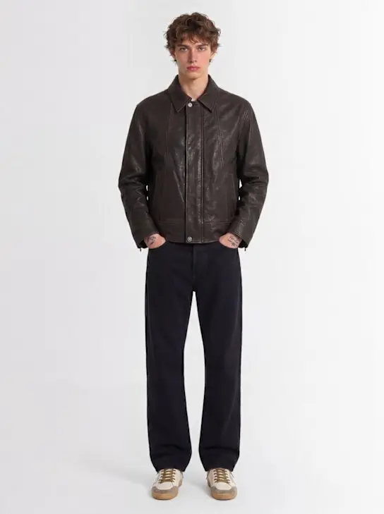 GOLDEN GOOSE Fine Collar Leather Jacket