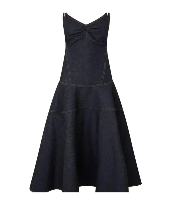 Jacquemus Denim Camisole Midiflared Dress