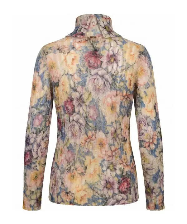 TWINSET Printed Long-sleeve Knit Top