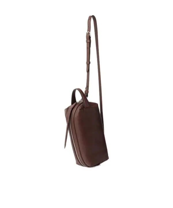 LEMAIRE Small Care Bag In Nappa Lambskin - Roasted Pecan