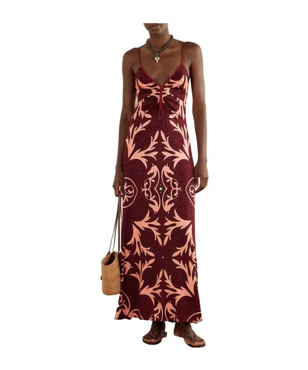 Johanna Ortiz Printed Stretch-jersey Maxi Dress