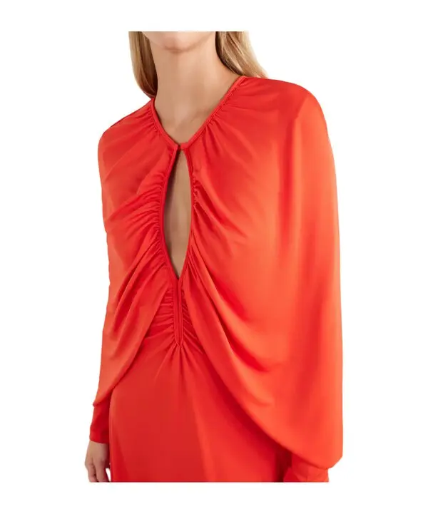 Johanna Ortiz Cape-effect Draped Stretch-jersey Maxi Dress