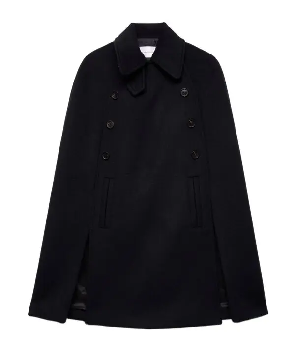7 For All Mankind Double-breasted Wool Cape