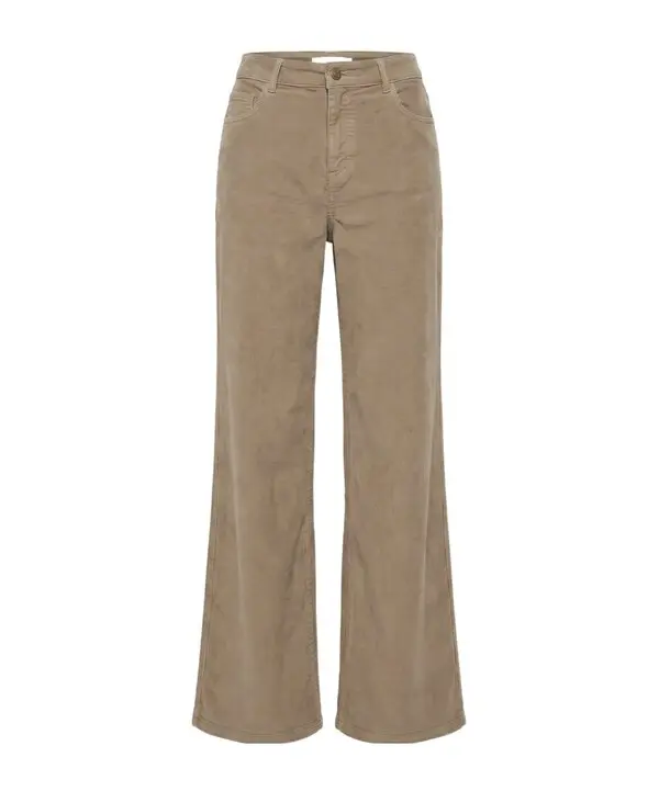 TWINSET Wide-leg Corduroy Casual Trousers - Brown