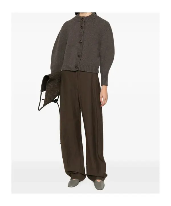 Soeur Crew-neck Single-breasted Knit Top