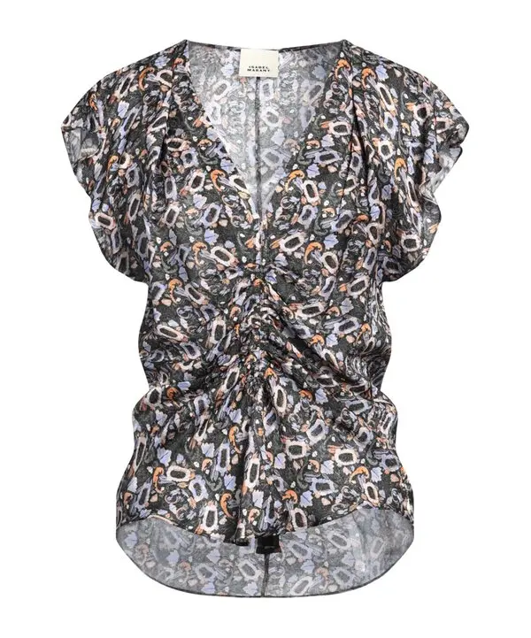 Isabel Marant Étoile Multicolor Satin Shortsleeve Top