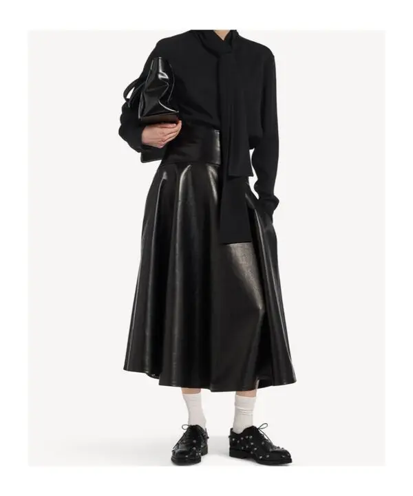 Balenciaga Crepe Scarf Shirt - Black