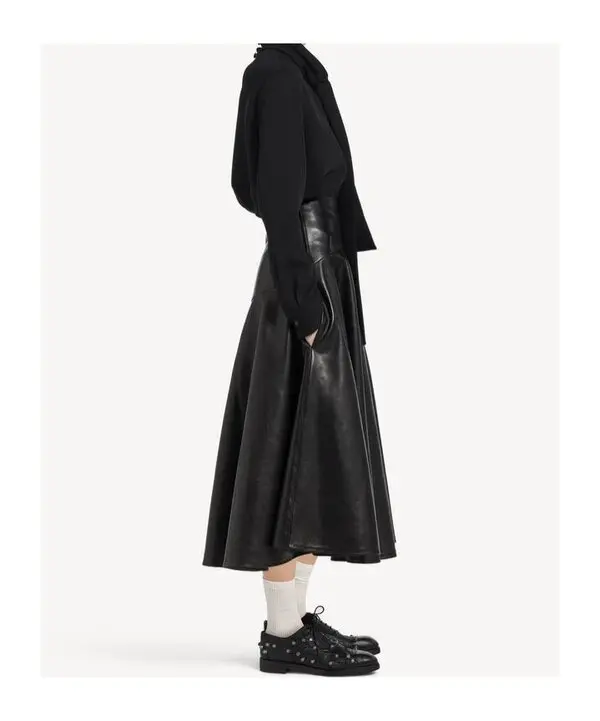 Balenciaga Crepe Scarf Shirt - Black